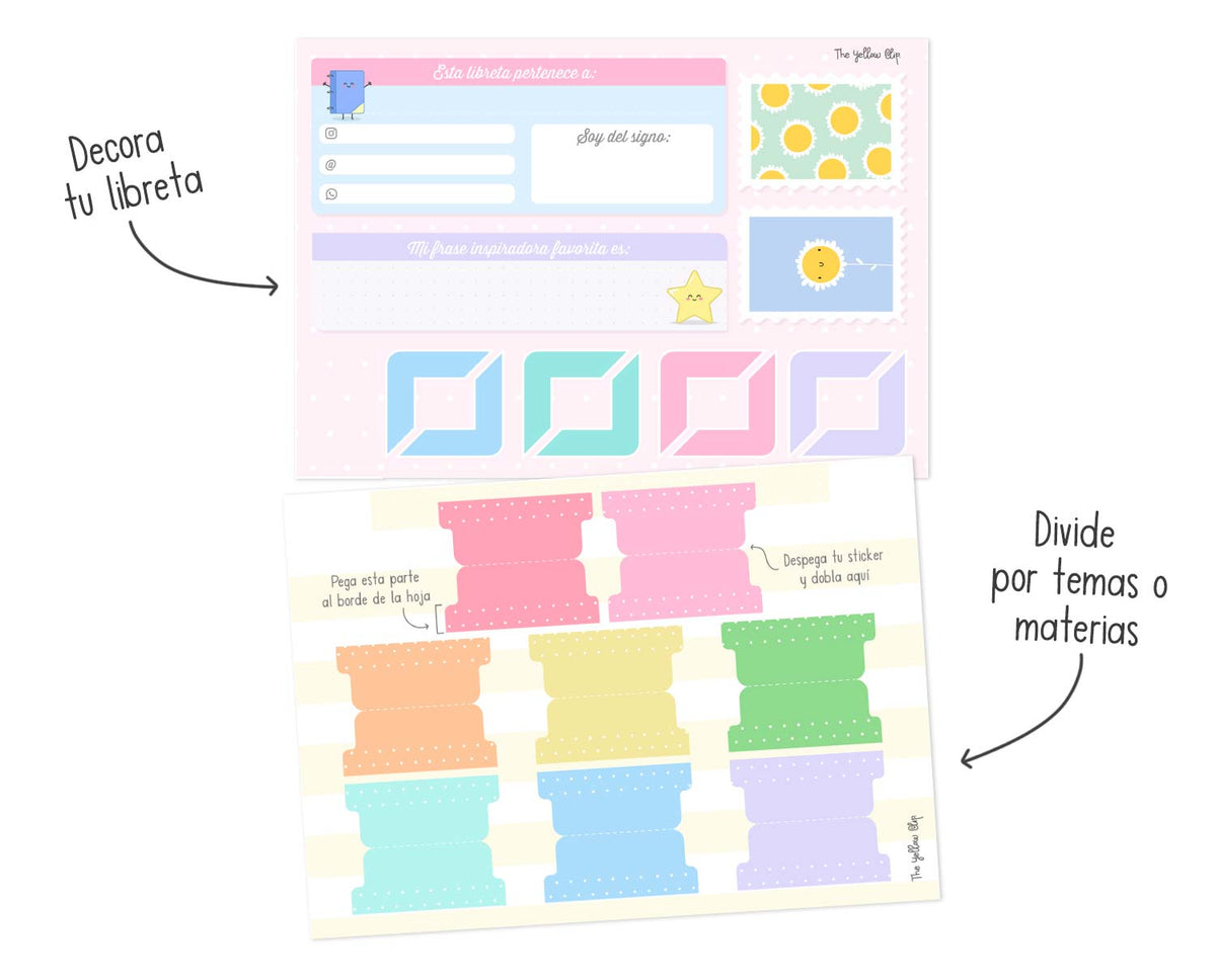 Stickers para Libreta – The Yellow Clip